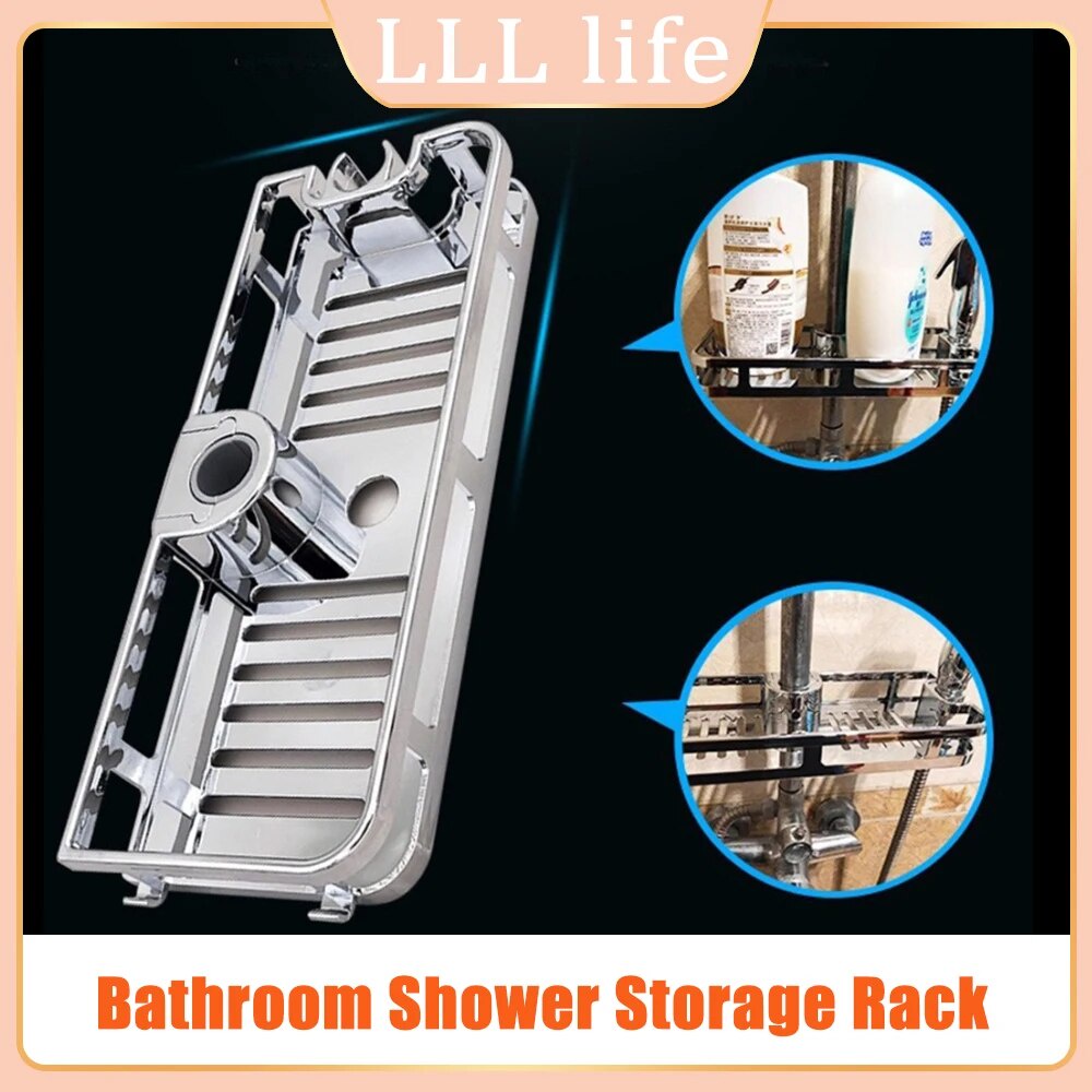 Bathroom Shower Storage Rack Organizer Shower Gel Shampoo Tray Holder ...