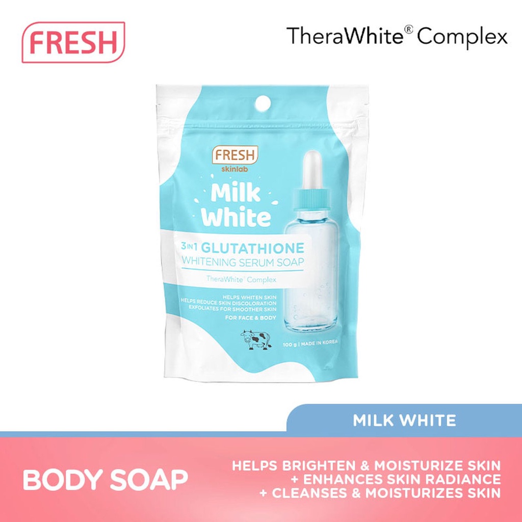 Fresh Skinlab Milk White 3in1 Glutathione Whitening Serum Soap 100g in ...