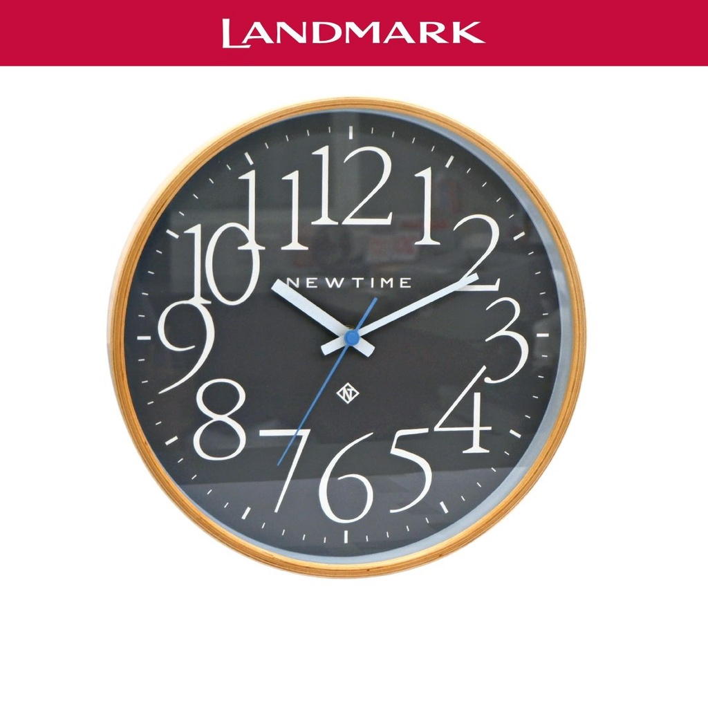 Newtime Round Wall Clock 12" with Face Wooden Rim | Shopee Philippines