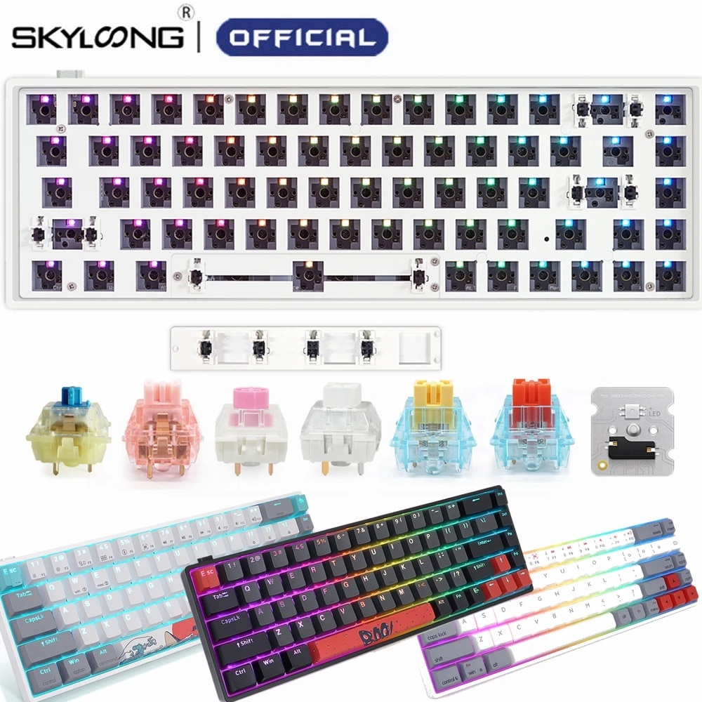 ☂SKYLOONG Mechanical Keyboard Kit GK68 GK68X GK68XS 65% Custom DIY ...