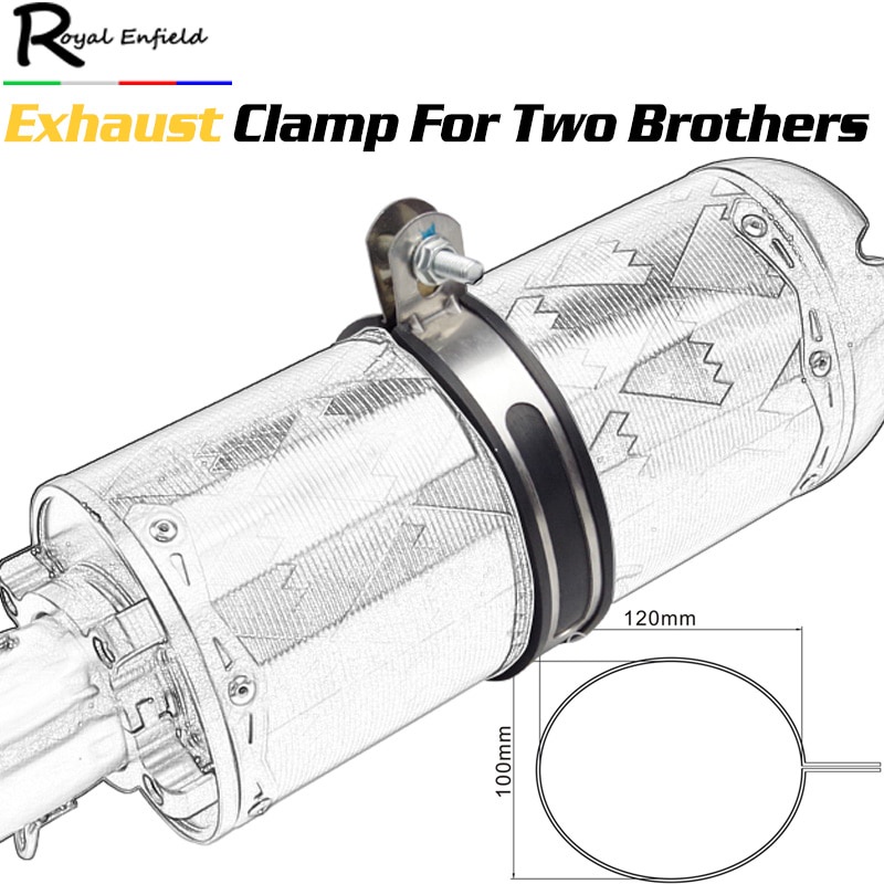 120mm*110mm Motorcycle Exhaust Pipe Bracket Clip Fasten Support Muffler ...