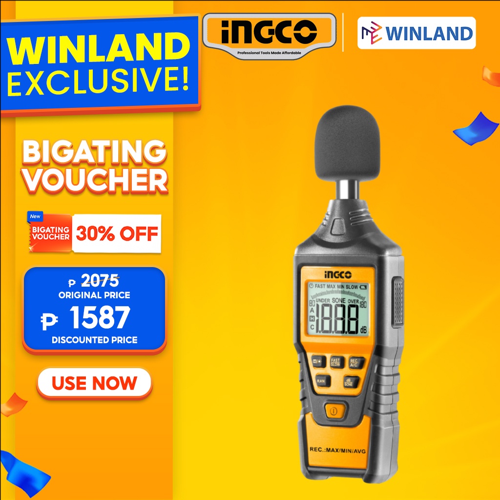 [7445]INGCO by Winland Digital Sound Level Meter 30-130dB HETSL01 ING ...