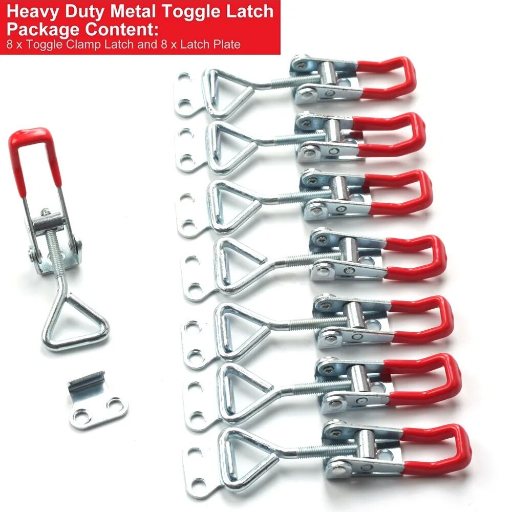 8Pack Pull Latch Clamp Latch 360Lbs Capacity Adjustable Quick Release ...