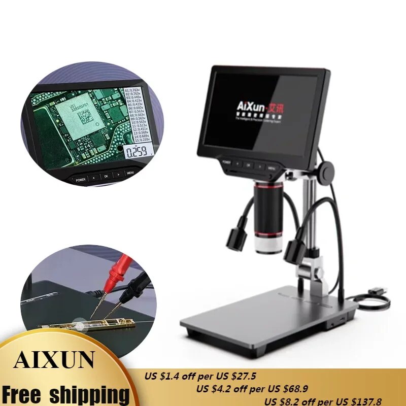 JC AIXUN DM21 Digital Measurement Microscope Multi-angle With 7 inch HD ...