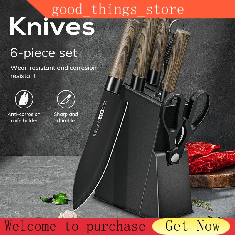 Knife Sets 6 Pcs Kitchen Knife Sets Stainless Steel Chef Knives Cooking ...