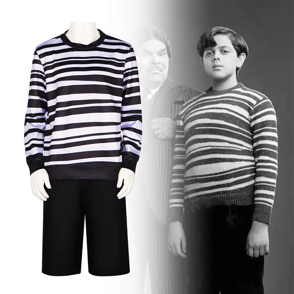 Wednesday Younger Brother Cosplay Costume Kids Uniform Addams Family ...