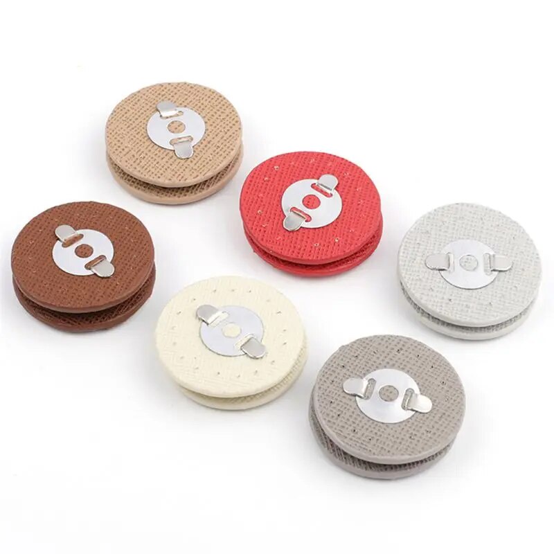 Circle Sew-on Magnetic Button Bag Wallet Clasp Snaps Metal Fastener ...
