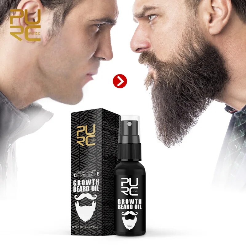 86l Hot Pure Beard Growth Oil Men Anti Hair Loss Grow Moustache Oil