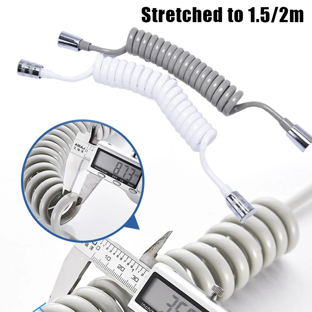 Telephone Line Shower Hose Spring Flexible Water Plumbing Connecting ...