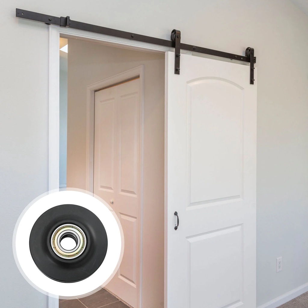 Barn Door Pulley Hanging Rail Wheel Roller Sliding Rollers Thick Heavy ...