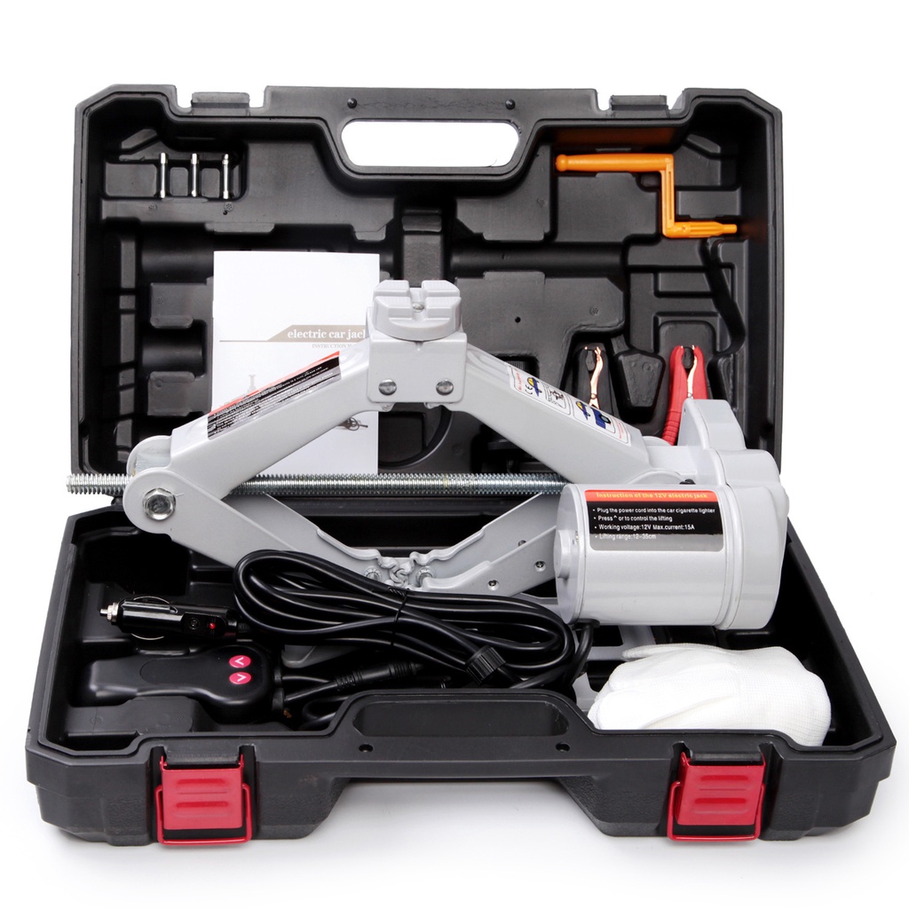 Vehicle 2 Ton Automatic Power Tools 12V Electric Car Scissor Jack Kit ...