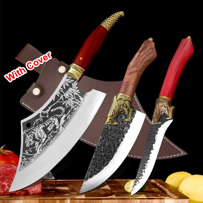 Longquan Kitchen Cleaver Knife Stainless Steel Chinese Butcher Knife ...