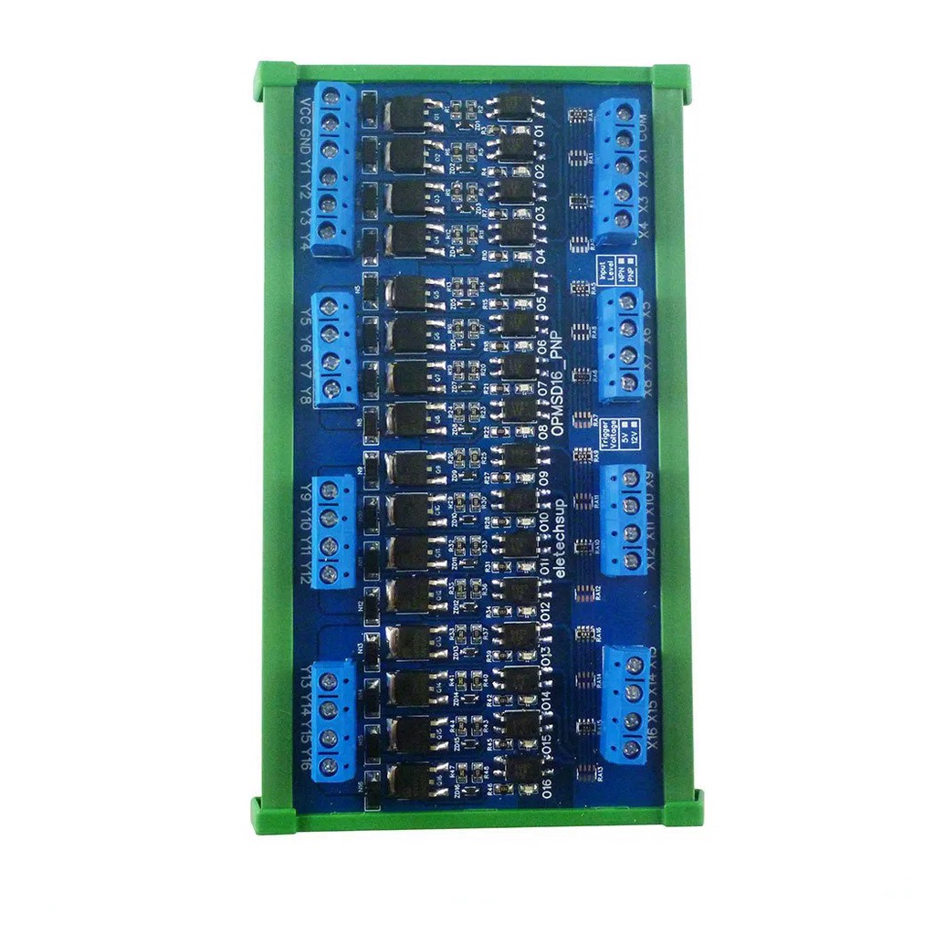 16CH NPN/PNP PLC IO Signal Amplifier Din Rail Mount DC3.3-24V 5A MOS ...
