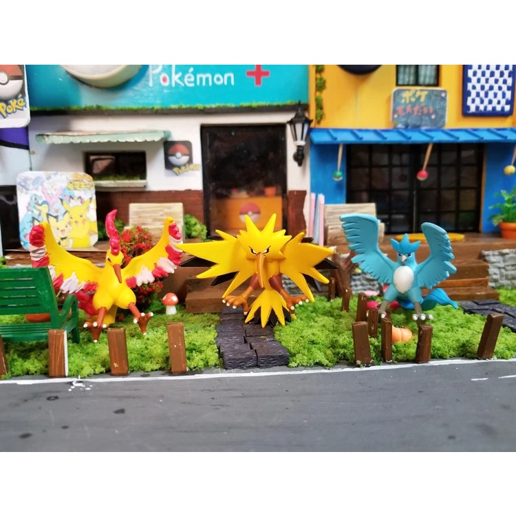 웃TAKARA TOMY Genuine Pokemon MC Articuno Moltres Zapdos Cute Action ...