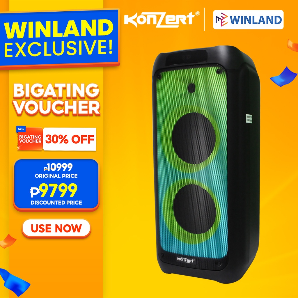 Konzert by Winland Disco Robo 8 Party Box Portable Speaker System with ...