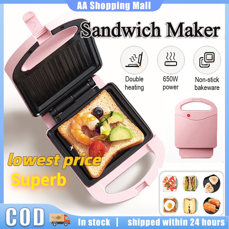 Sandwich Maker Electric Breakfast Maker Mini Sandwich Toaster Not ...