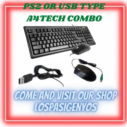 HIGH QUALITY PS2 OR USB A4TECH KEYBOARD AND MOUSE COMBO ROUND EGES ...