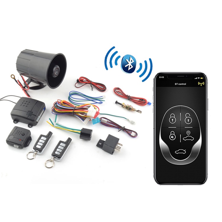 Hot Sale One Way Remote Control Car Alarms With Smart Phone BT APP ...