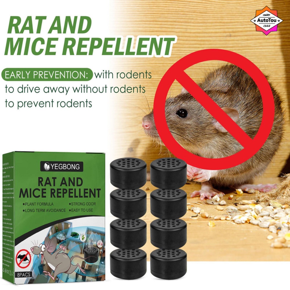 8pcs Car Rodent Repellent Insect Repellent Portable Installation Car ...