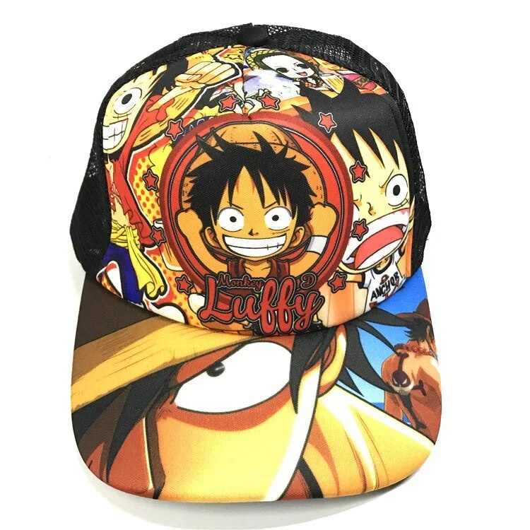 One Piece Ace Anime Hat Luffy Duck Tongue Baseball Cap Naruto Visor ...