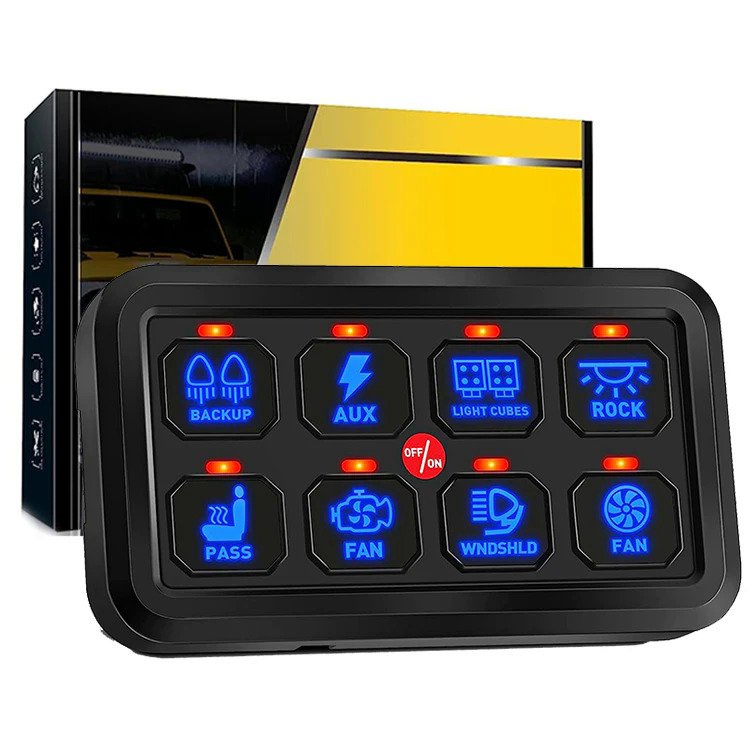 DC12V Universal Circuit Relay System Control box Dimmable On/Off 8 Gang ...