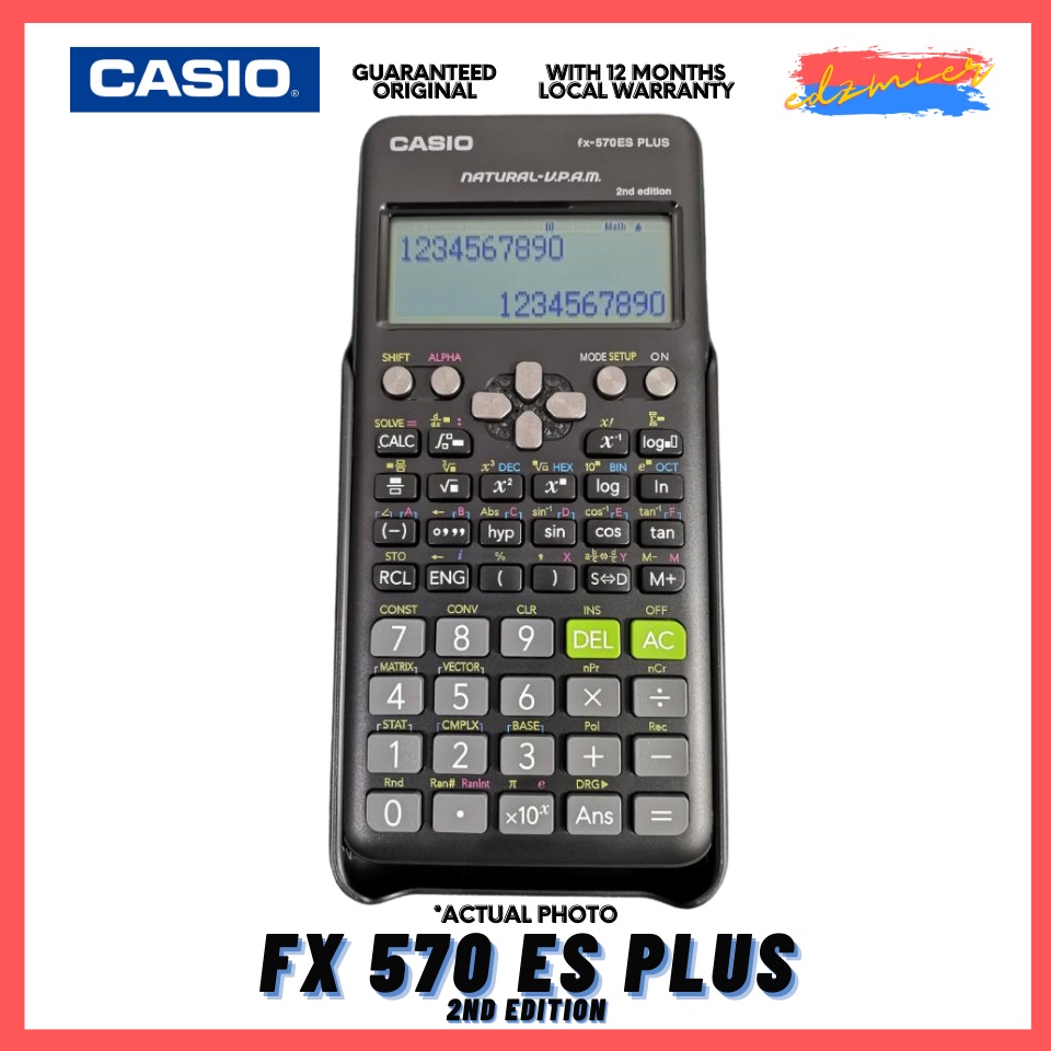 Casio Calculator Fx 570es Plus 2nd Edition ORIGINAL | Shopee Philippines