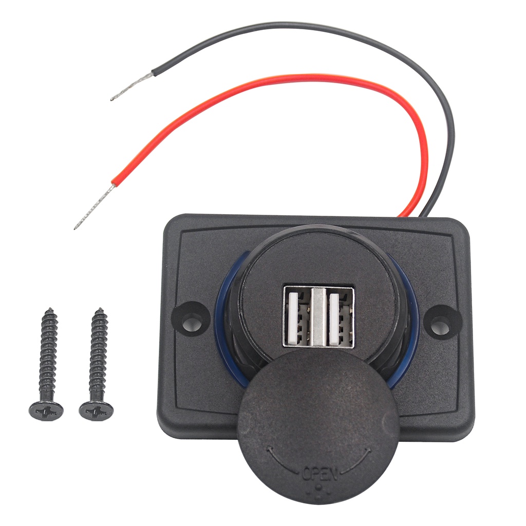 DC 12V 24V Auto BUS USB Socket Dual 5V 3.1A 3.1 amps Car Charger ...