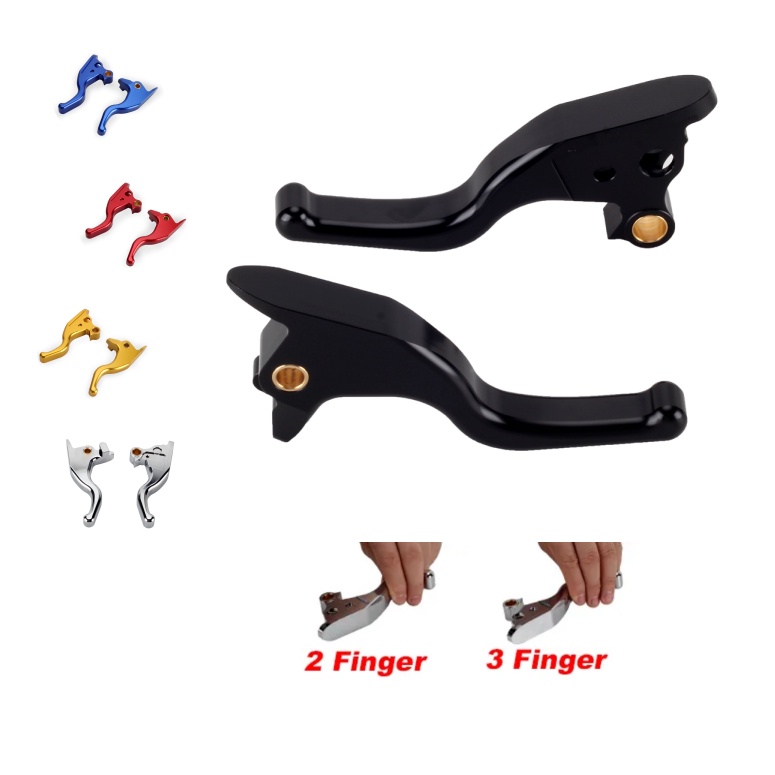 2 Finger and 3 Finger Brake Clutch Lever For Harley Softail Street Bob ...