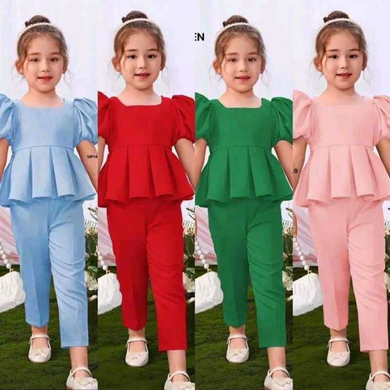OOTD KIDS atalia puff terno kids | Shopee Philippines