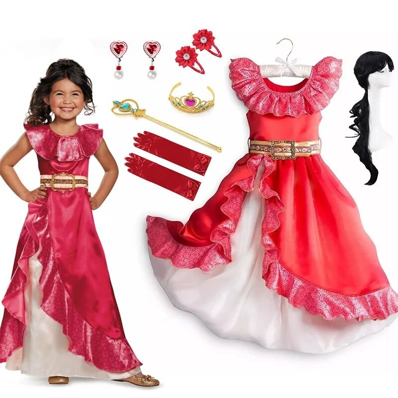 Disney Cartoon Elena of Avalor Cosplay Costume for Little Girl Birthday ...