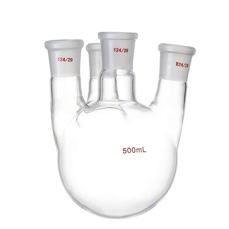 Lab 10000 20000ml Glass round bottom 4 four neck boiling flask with 3 ...
