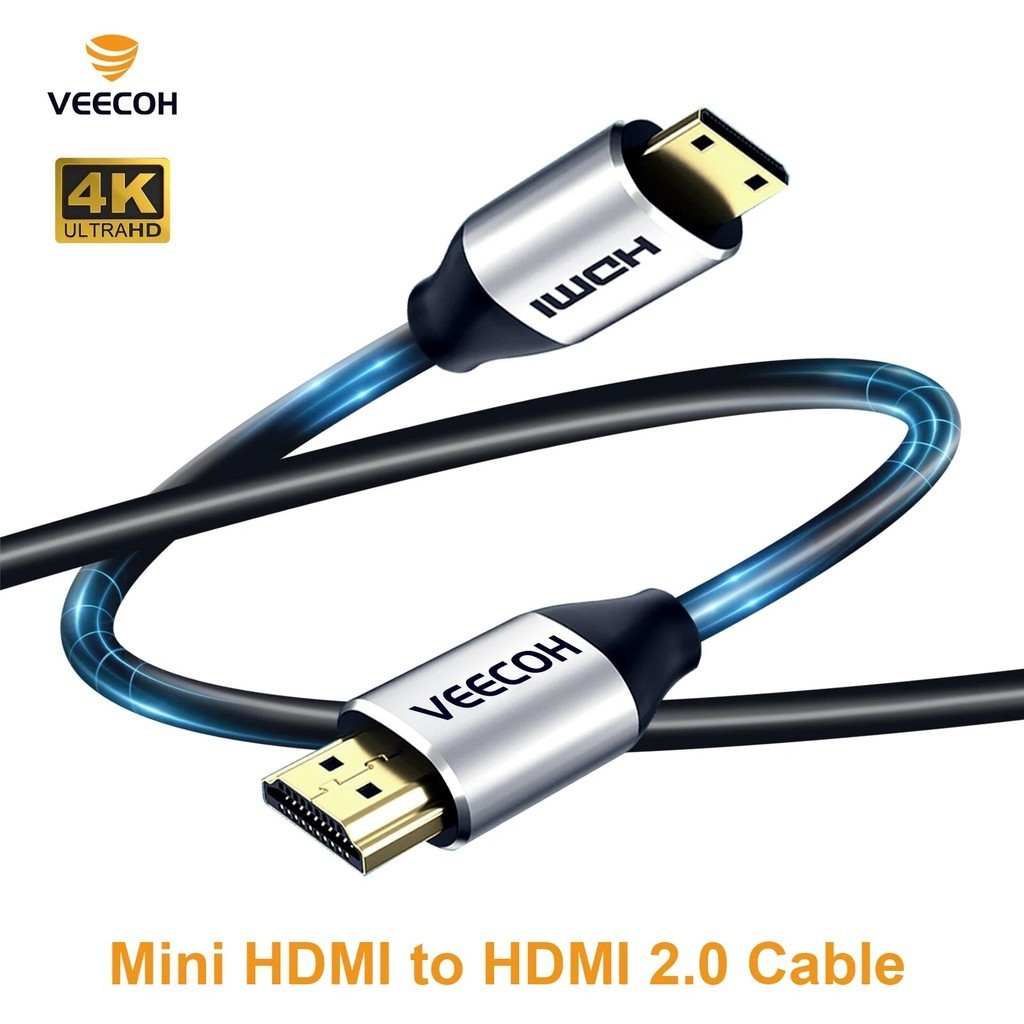VEECOH Mini HDMI to HDMI Cable,High Speed 4K 60Hz HDMI 2.0 Cord,Support ...