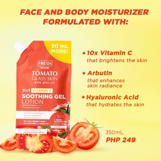 Fresh Skinlab Tomato Glass Skin 3 in 1 Vitamin Soothing Gel Lotion ...