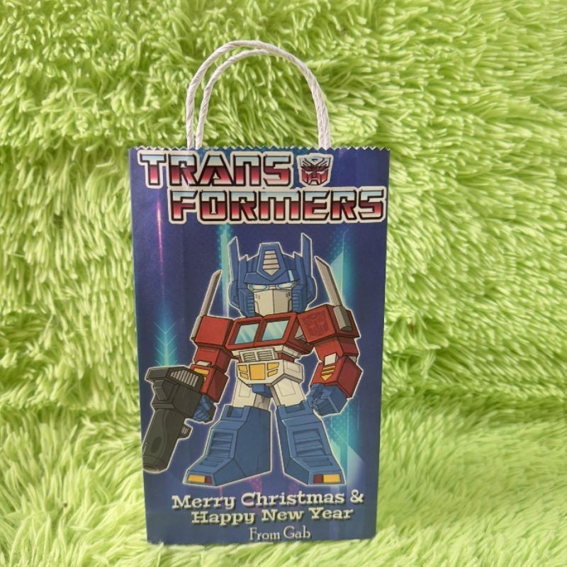 Transformer Optimus Prime free Customize name Lootbag / Paperbag ...