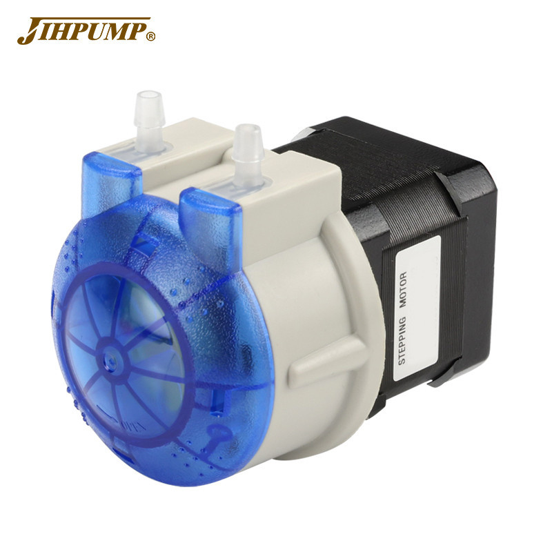 JIHPUMP 12V 24V DC Stepper Motor Peristaltic Pump 270ml with Food Grade Tubing for Liquid ...