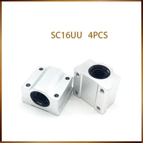 Sc16uu 4pcs SC16UU SCS16UU Linear motion ball bearings cnc parts slide ...