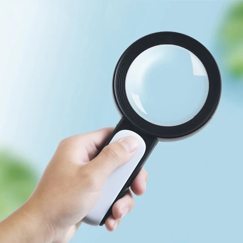 ~Lighted Magnifying Glass-30X Hand Held Large Reading Magnifying ...