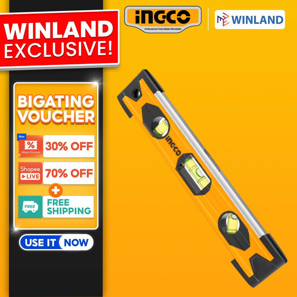 Ingco by Winland Magnetic Mini Spirit Level Bar with Magnet HMSL01030 ...