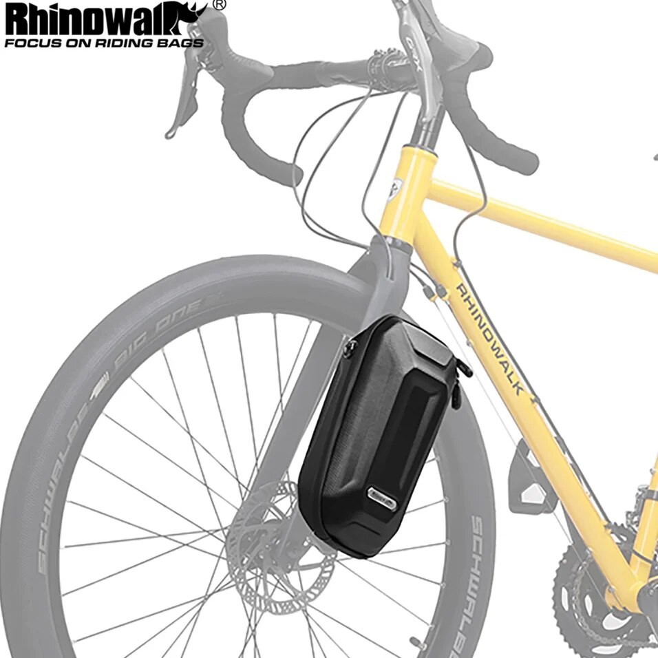 Rhinowalk Bicycle Front Fork Bag 4L Hardshell Quick Release Bike ...