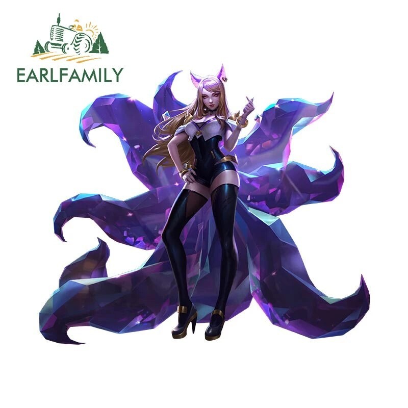 ♥EARLFAMILY 13cm x 11.1cm for Kda Ahri League of Legends Car Stickers ...