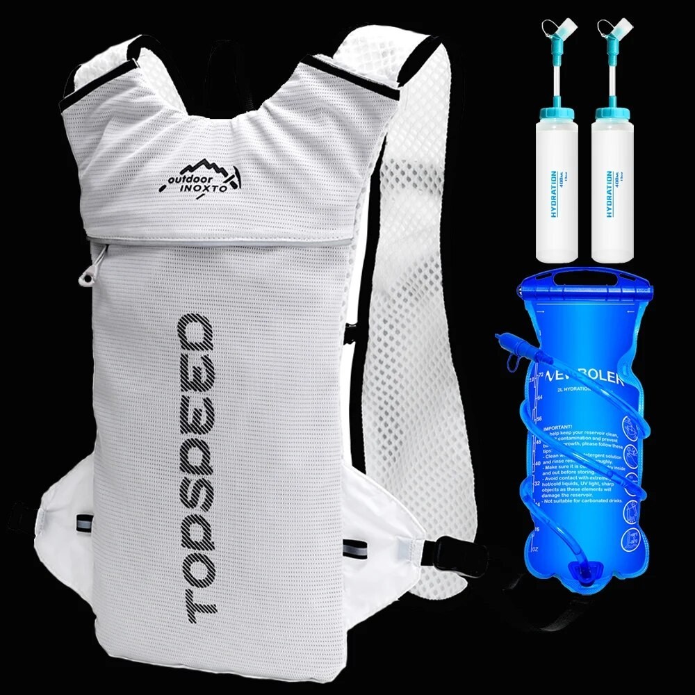 ~Trail Running-5L Ultralight Backpack Hydration Jogging Vest Marathon ...