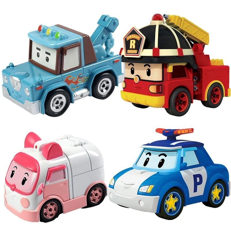 Korea Cartoon Robocar Poli Roy Cap Amber Marine Anime Metal Action ...