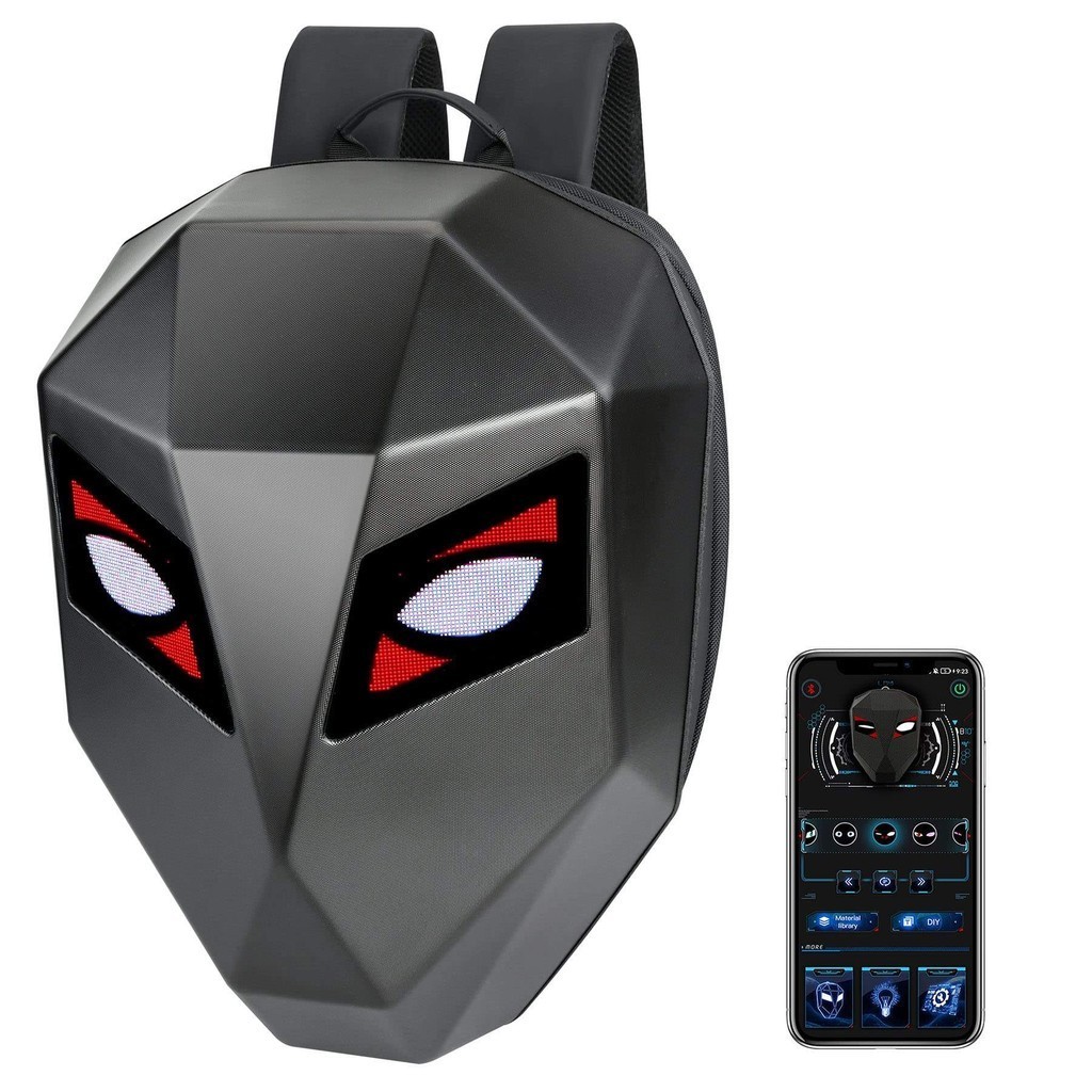 LED Backpack Bluetooth Waterproof Hard Case Cool Motorcycle Riding ...