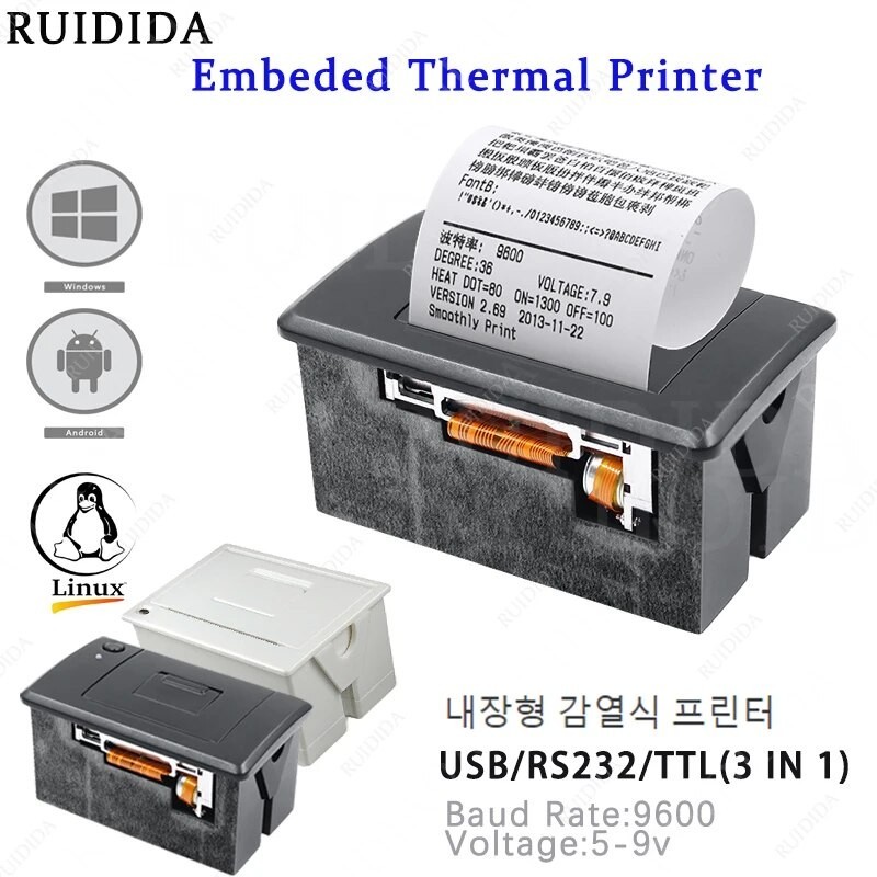 USB RS232 TTL Thermal Embedded POS Receipt Printer 58mm ATM Thermal ...