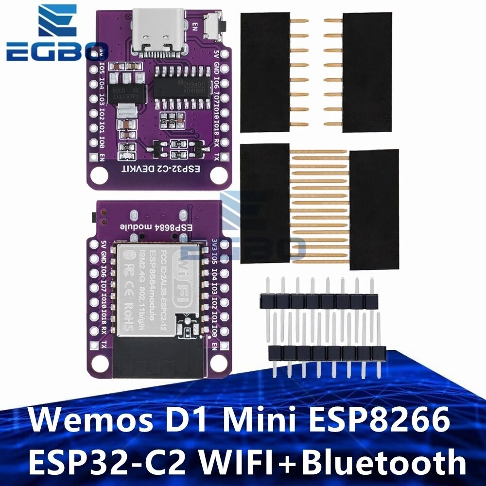 Wemos D1 Mini ESP8266 ESP32 ESP32-C2 ESPC2-12 DevKit Serial CH340G ...