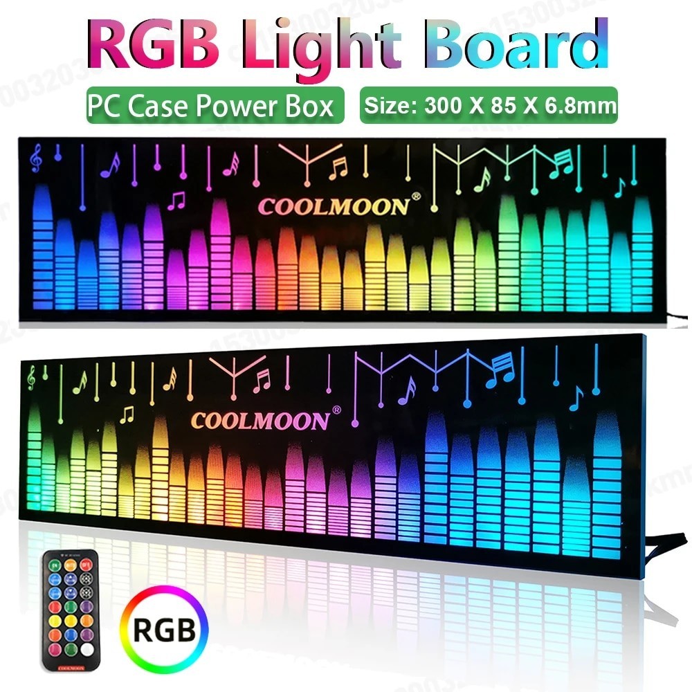 COOLMOON RGB Light Board Support Frame LED Power Light-Emitting Side ...