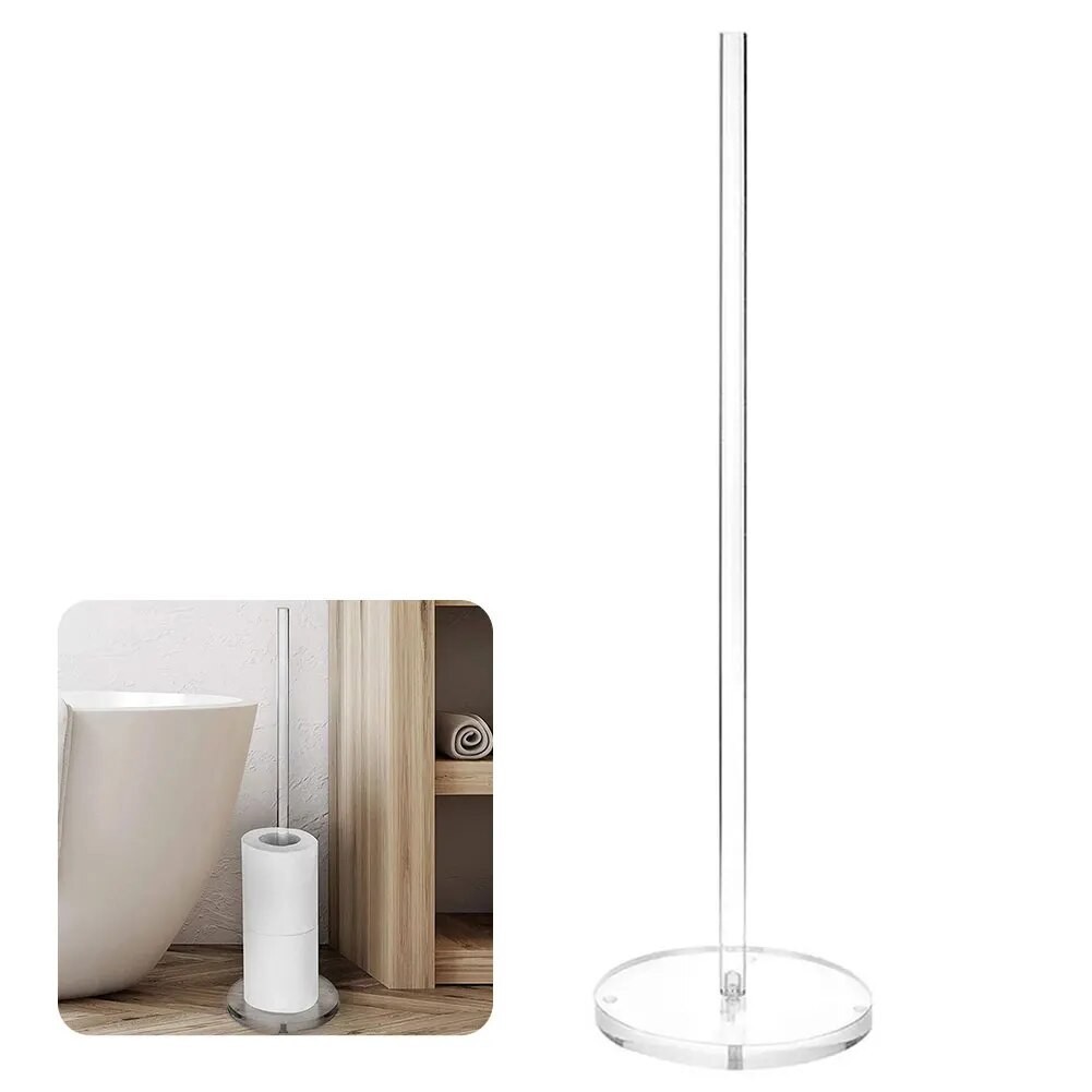Standing Reserve Tissue Roll Holder Acrylic Toilet Paper Storage Rack ...