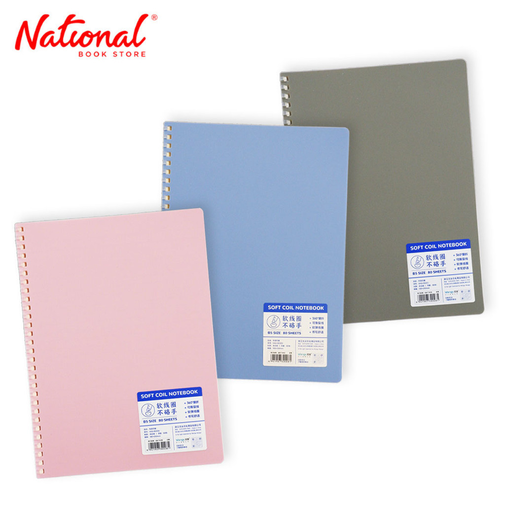 Spiral Notebook B5 Soft Coil PP Cover (color may vary) (sold per piece ...