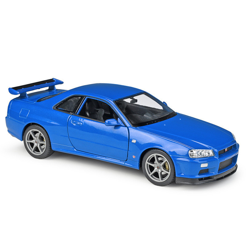 Welly 1/24 Skyline Gt-R R34 Model Car Three Door Open Real Car Model ...