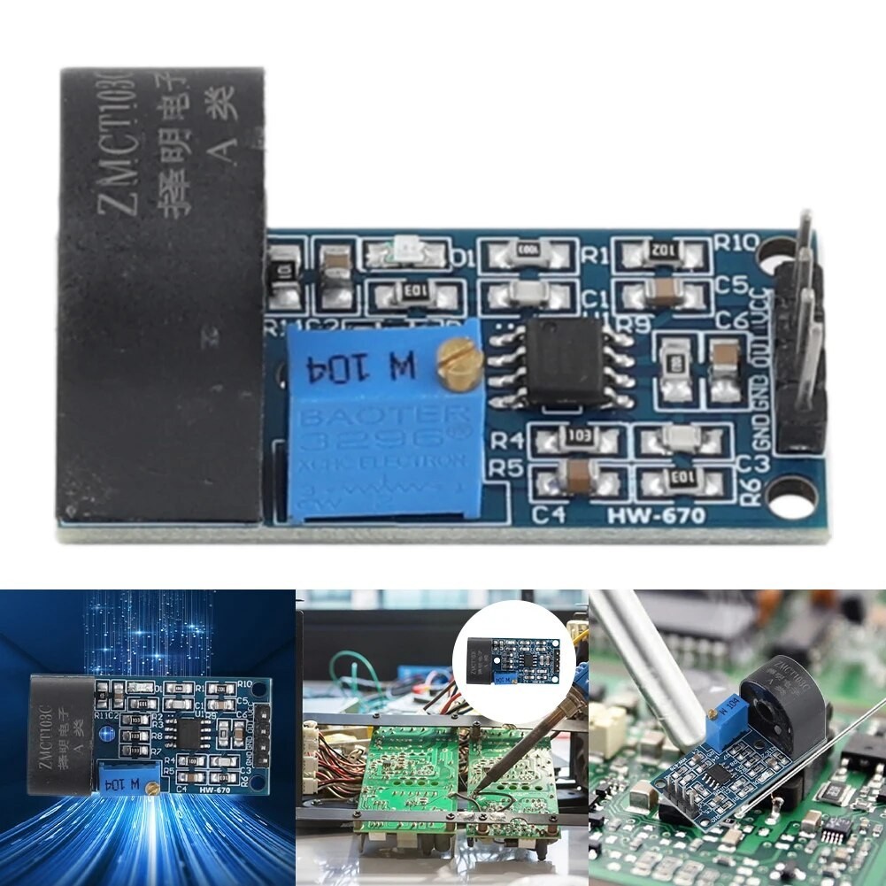 5A Range Single Phase Current Transformer Board Onboard Micro Precision ...